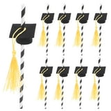 Worgeous 12pcs Graduation Season Graduation Cap Straw Graduation Party ...