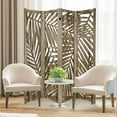 Fionafurn 4 Panel Carved Room Divider,Wooden Folding Decorative Privacy ...