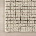 Rugs USA Melrose Checked Wool Area Rug, 4', Round, Melrose Cream ...