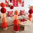 3 Pcs Wedding Decoration Round Hanging Heart Shape Symmetric Paper Prom ...