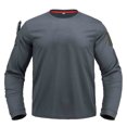 Ahabrexf Mens Crew Neck, Long Sleeve Quick-Dry Active Top for Outdoor ...