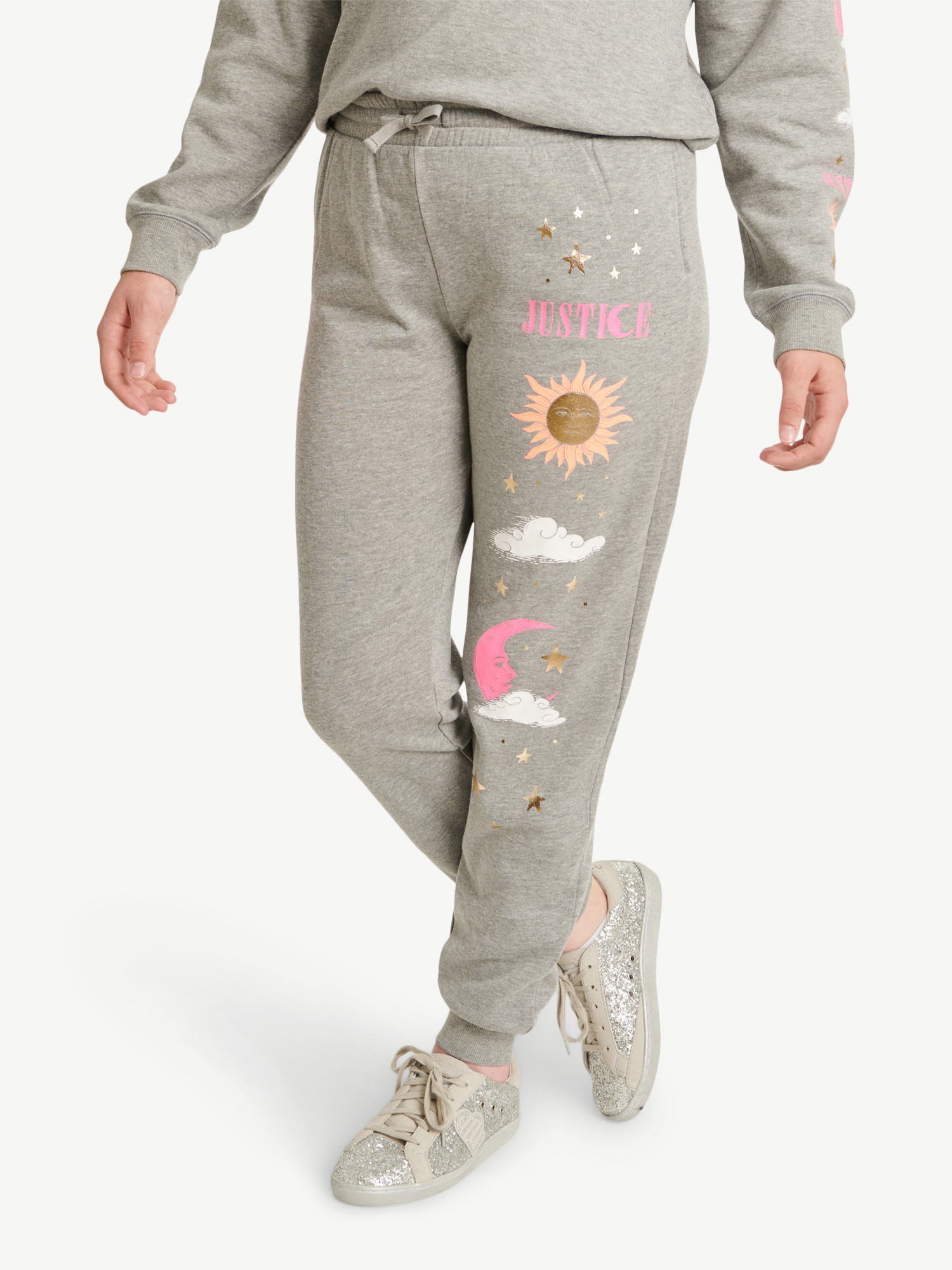 Justice Girls Everyday Faves Fleece Heather Joggers, Sizes XS-XLP ...