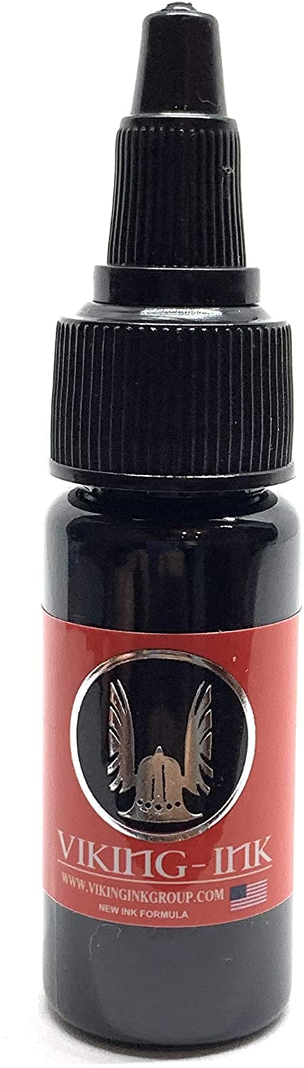 Viking Ink Professional Tattoo Inks Color Black Tribal 0.5oz (15ml ...