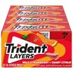 Trident Layers Sugar Free Chewing Gum, Wild Strawberry & Tangy Citrus ...