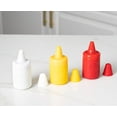 Joie Mini Squeeze Bottles with Nozzle Caps, Set of 3, Silicone, Red ...