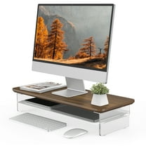 Fenge Acrylic Monitor Stand Riser, 42.5 Inches Dual Acrylic Monitor ...