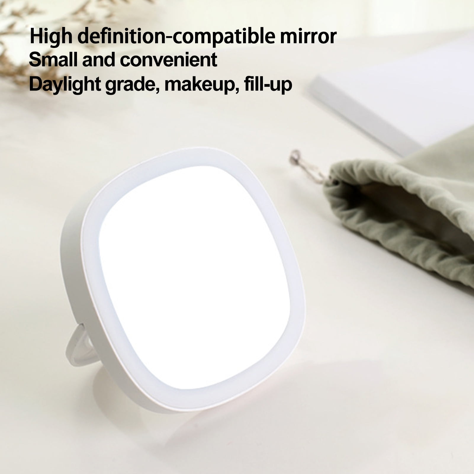 Hesroicy Vanity Mirror Set with 3 Levels LED Night Light and Button ...