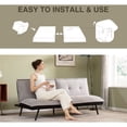 MLILY Convertible Futon Sofa Bed, Memory Foam Small Splitback Sofa ...