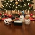 Handcrafted Handpainted Kashmiri Painted Badloo Wood Nativity Set (5 ...