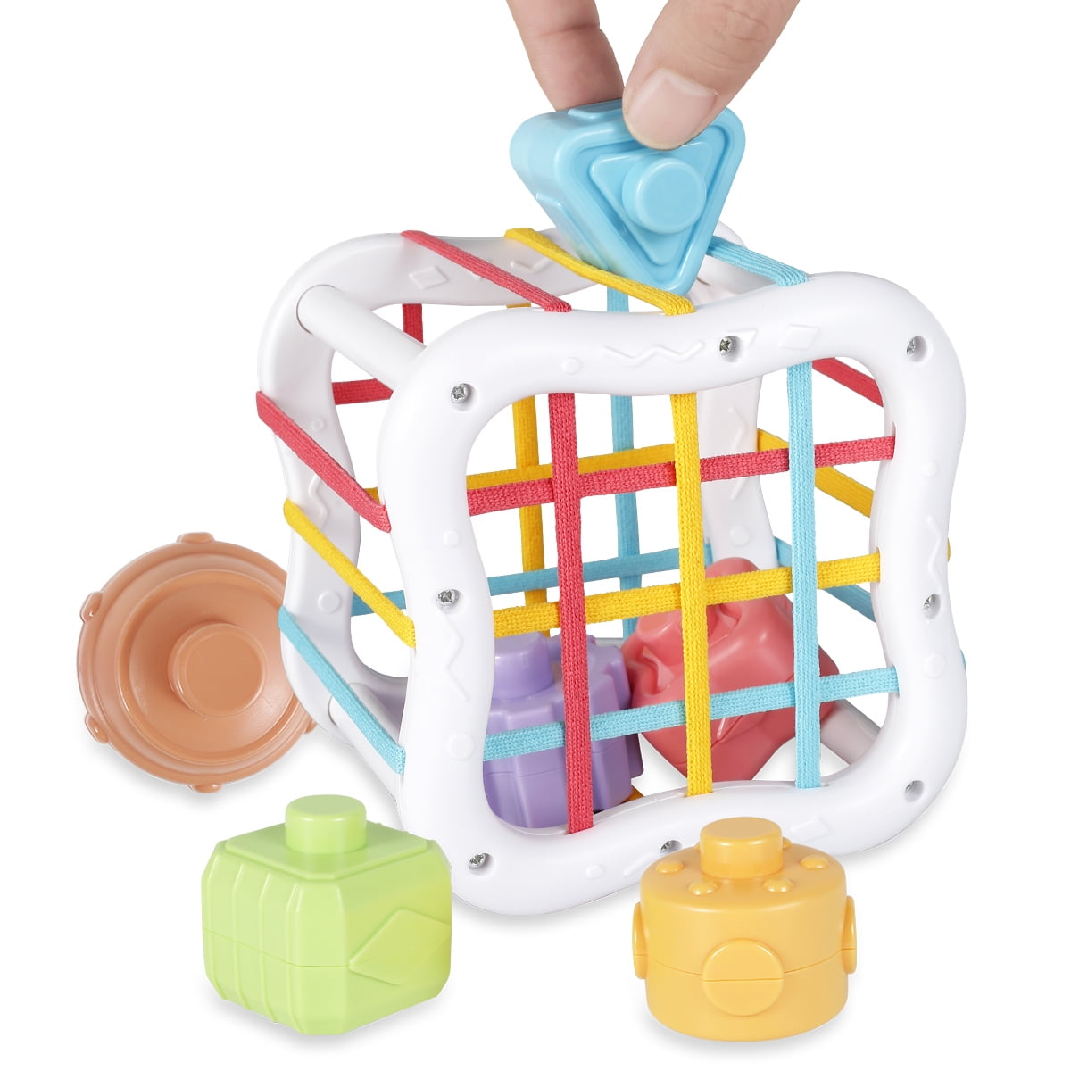 MTFun Baby Shape Sorter Toys Colorful Brain Sensory Bin Toy Portable ...