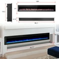 PAOLFOX 100 Inch Wall Mounted Electric Fireplace with Remote Control ...