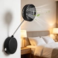 AuroraX USB Rechargeable Fan Portable Suction Fan Cable Included Strong ...