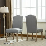 Roundhill Furniture Mod Urban Style Solid Wood Nailhead Fabric Padded ...