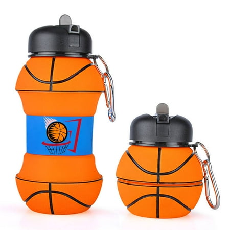 Sports Collapsible Water Bottle Ball Shape Football Basketball Baseball ...
