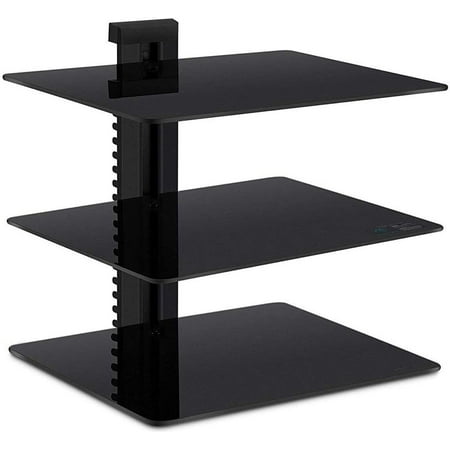 Floating Shelf, Media Storage Wall Mount Bracket for DVD Player/DVR/VCR ...