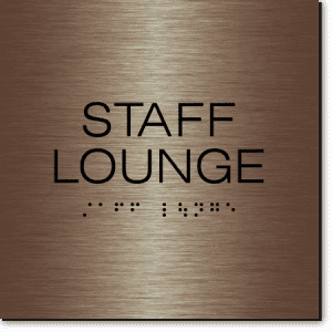 Staff Lounge Sign-Copper / Black (2 Units) - Walmart.com