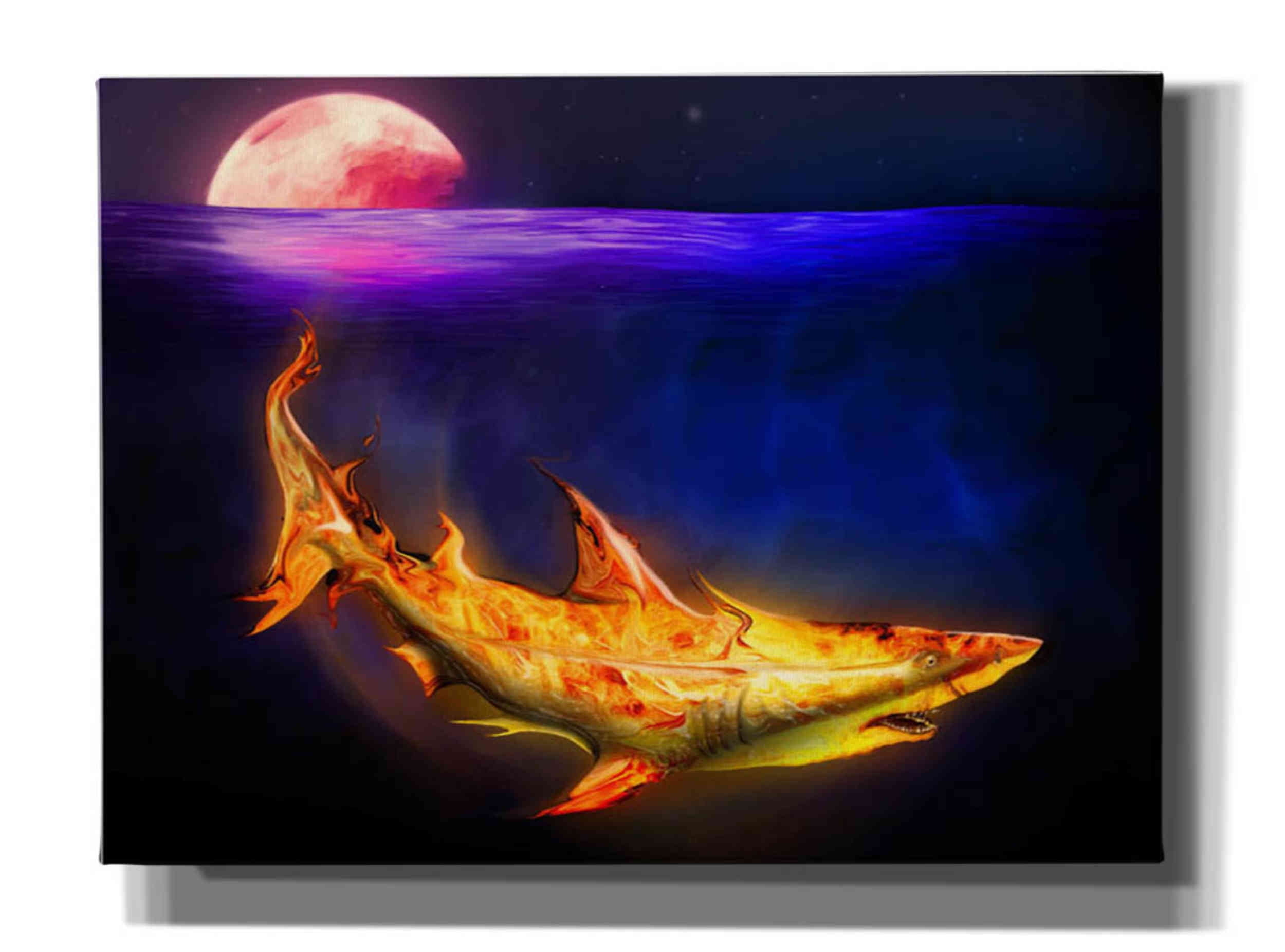 Epic Graffiti 'Mako Shark' by Michael StewArt, Canvas Wall Art, 54"x40 ...