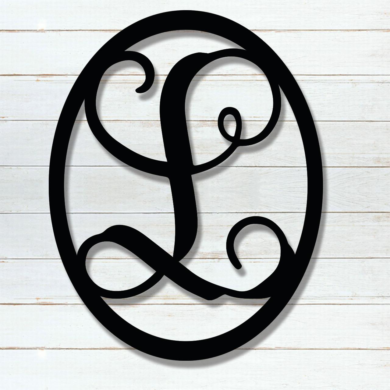 Wall Décor Round Letter Sign Round Monogram Sign Shiplap Monogram 3D ...