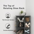 PORKISS 7-Layer Rotating Shoe Cabinet, Modern Tall Shoe Rack with Open ...
