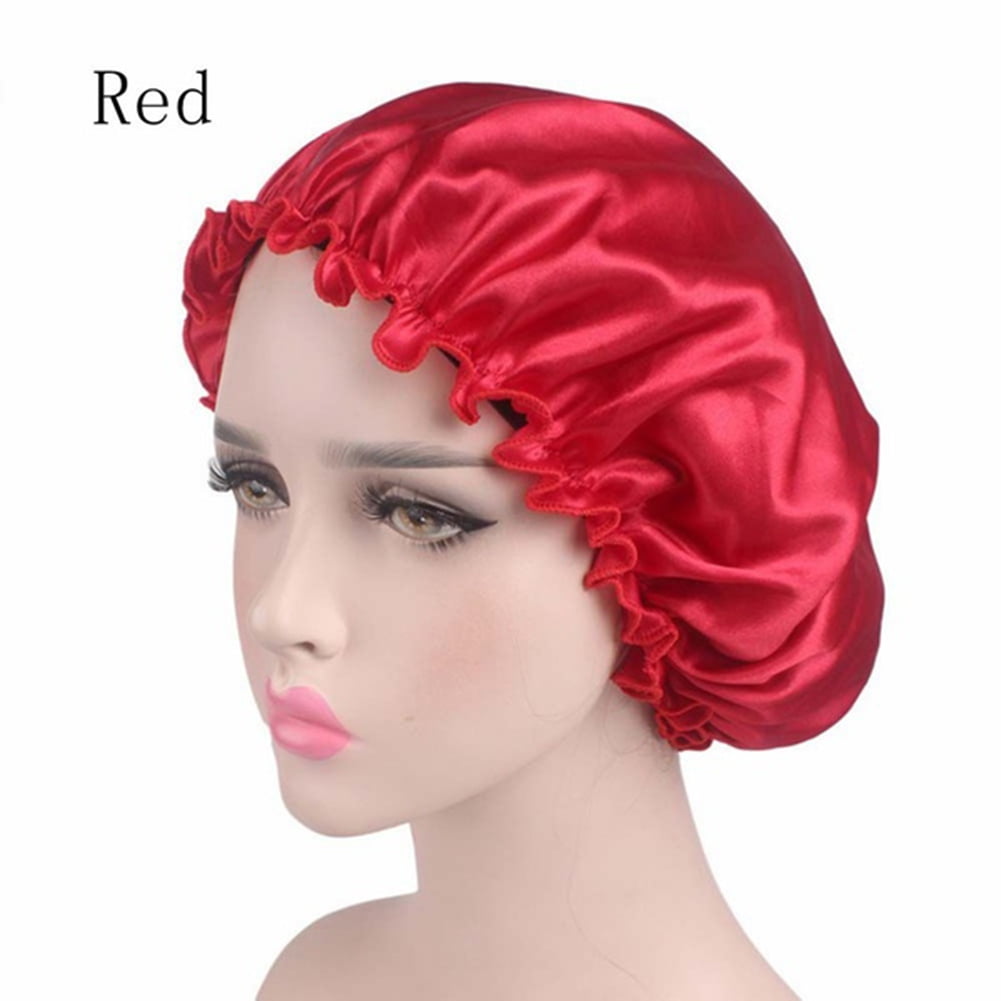Sunjoy Tech Sleep Cap Satin Bonnet Night Head Cover Sleeping Soft Hair ...