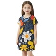 BZSMCE Short Sleeve dress Dress Casual Cotton Dresses-Bold Flower Dots ...