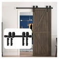 Bypass J Shape Sliding Barn Door Hardware Kit For Modern Double-Acting ...