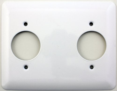 Mulberry Princess Style White 3 Gang Switch Plate with 2 1-5/8 ...