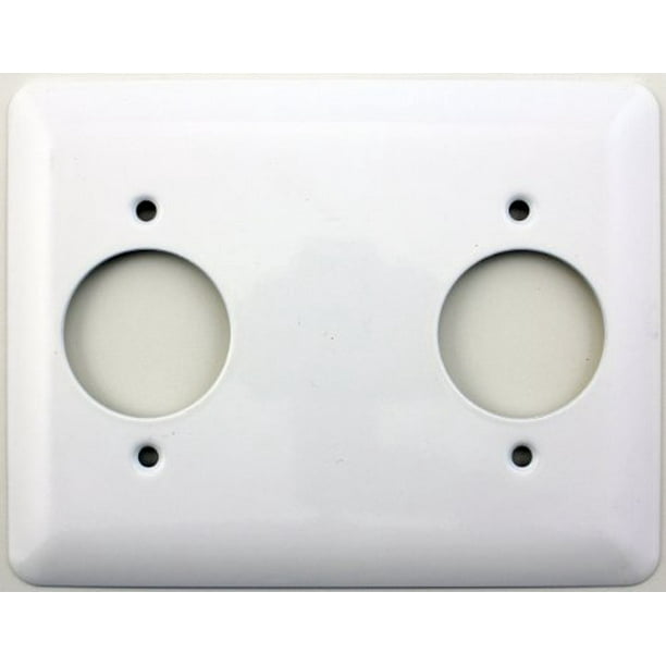 Mulberry Princess Style White 3 Gang Switch Plate with 2 1-5/8 ...