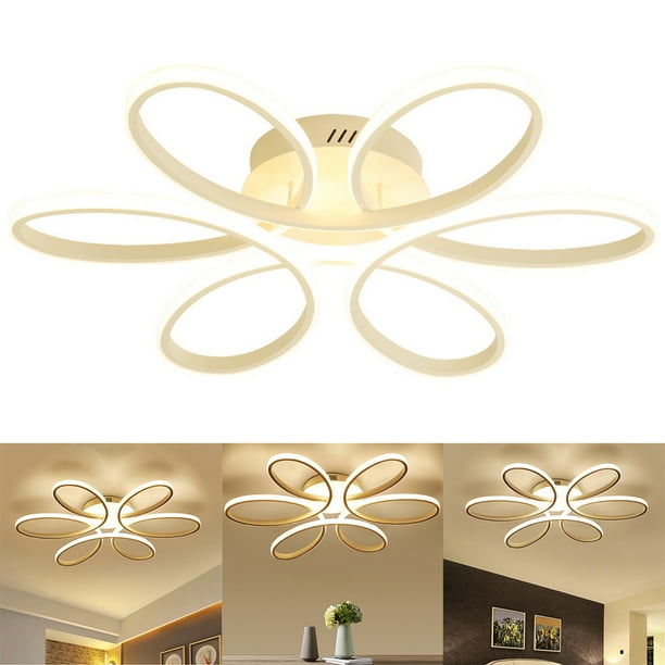 Luces Techo LED Modernas Con Flores Lámpara 12W (luz Blanca Tricolor ...