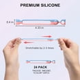 24Pcs Silicone Cable Ties，Reusable Cable Management Organizer for ...