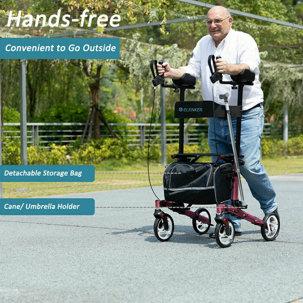Elenker Walker Upright Rollator Walker Euro Style Stand