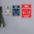 Portrait Round No Soliciting Do Not Ring Doorbell Sign (White/Red ...