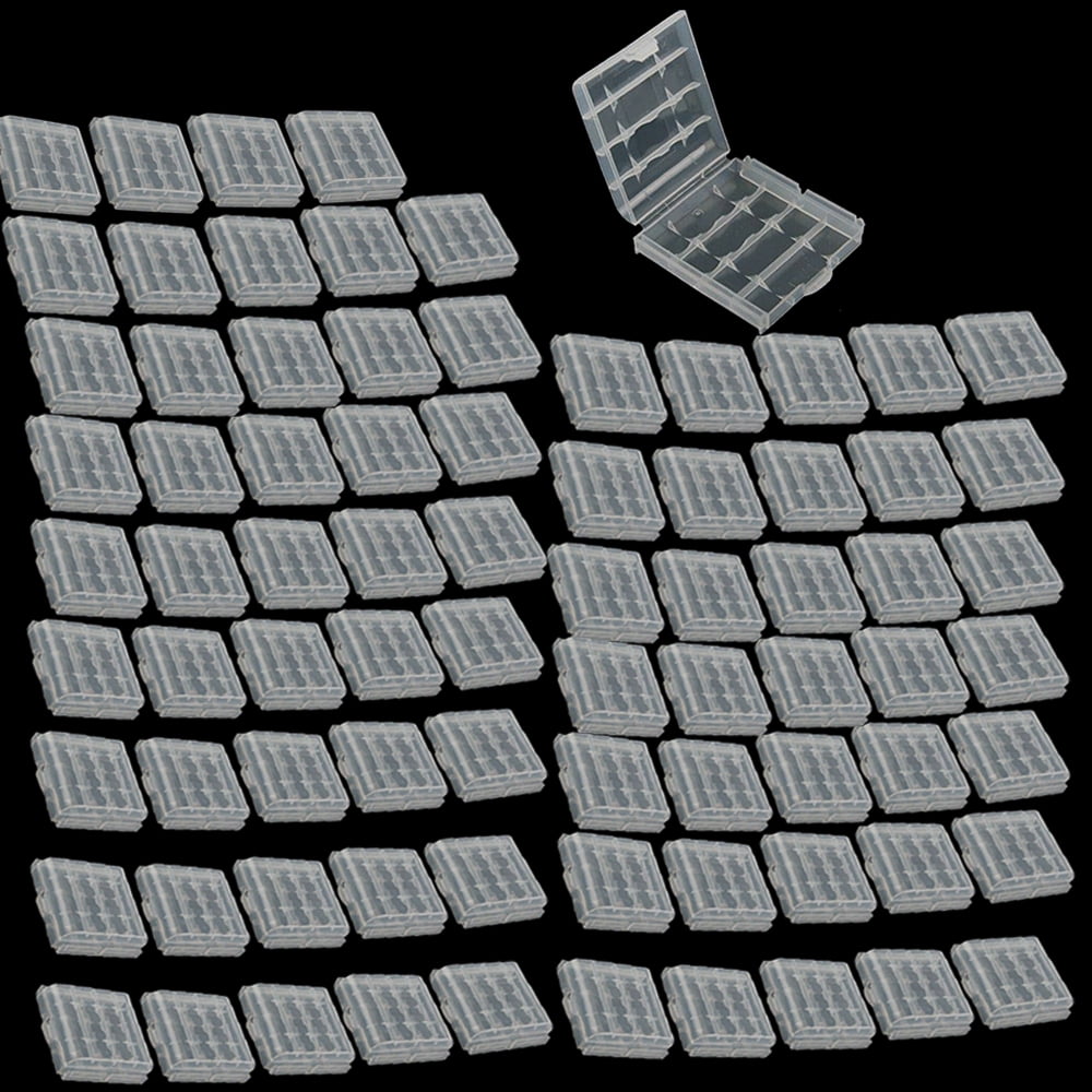 Clear Hard Plastic Case Holder Storage Box For Rechargeable AA AAA ...