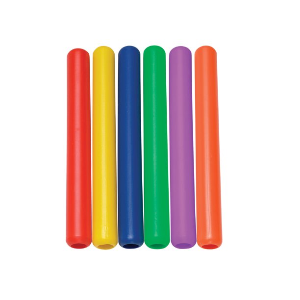 Sportime Beginner Relay Batons, 11-1/2 Inches, Assorted Colors, Set of ...