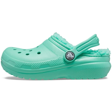 Crocs Classic Lined Clog | Warm and Fuzzy Slippers for Kids, Pistachio ...