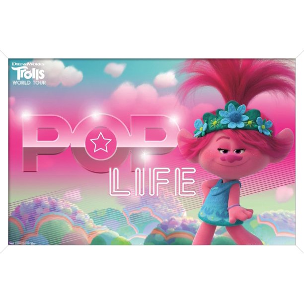 DreamWorks Trolls 2 - Pop Life Wall Poster, 22.375" x 34", Framed ...