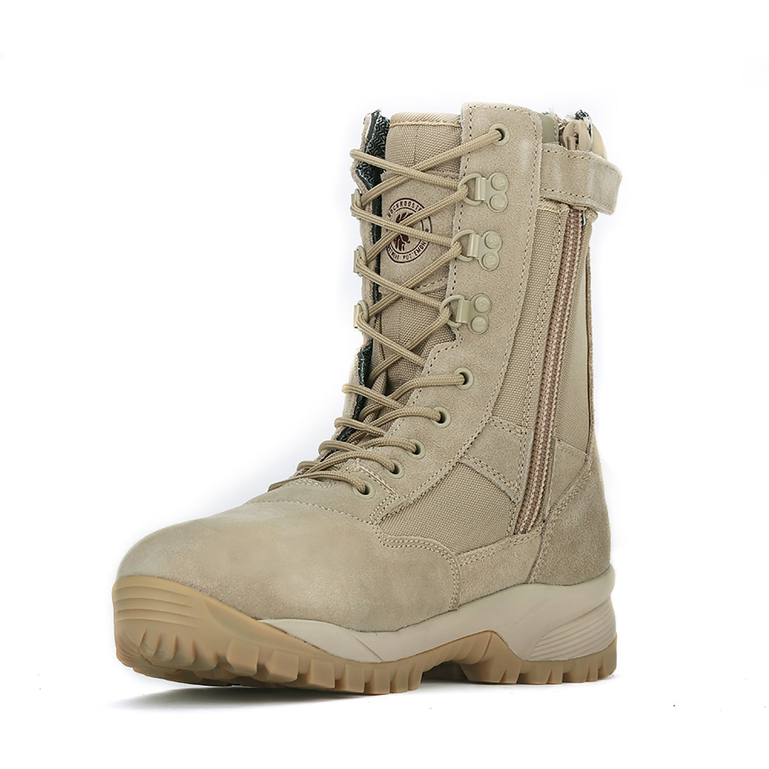 Rockrooster Men's 8" Tactical Side Zip Boot Lightweight Military Boots ...