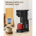 3IN1 Single Serve Coffee Maker with Milk Frother, Small Coffee Machine ...