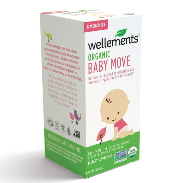 Wellements Organic Baby Liquid Supplement, Relieves Constipation, 4 oz ...