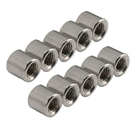 Round Coupling Nut, 304 Stainless Steel Rustproof 50PCS Female Thread ...