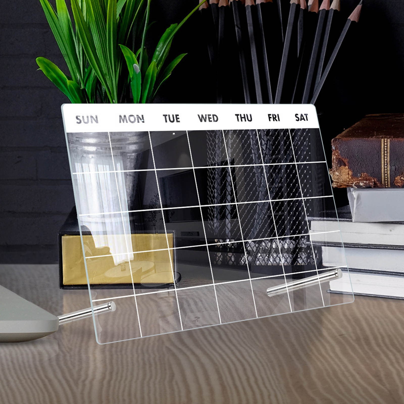 Acrylic Desktop Week Plan Memo Board Erasable Transparent Message ...
