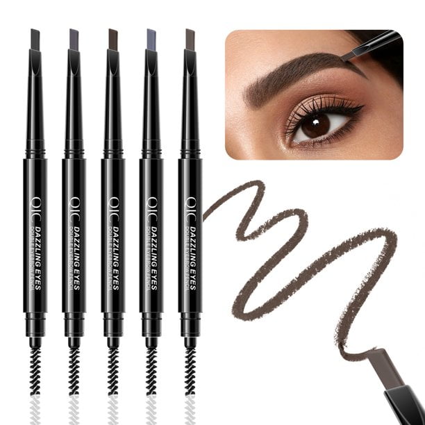 Pinkiou 5Pcs Eyebrow Pencil, Ultra Slim Defining Eyebrow Makeup Pencil ...