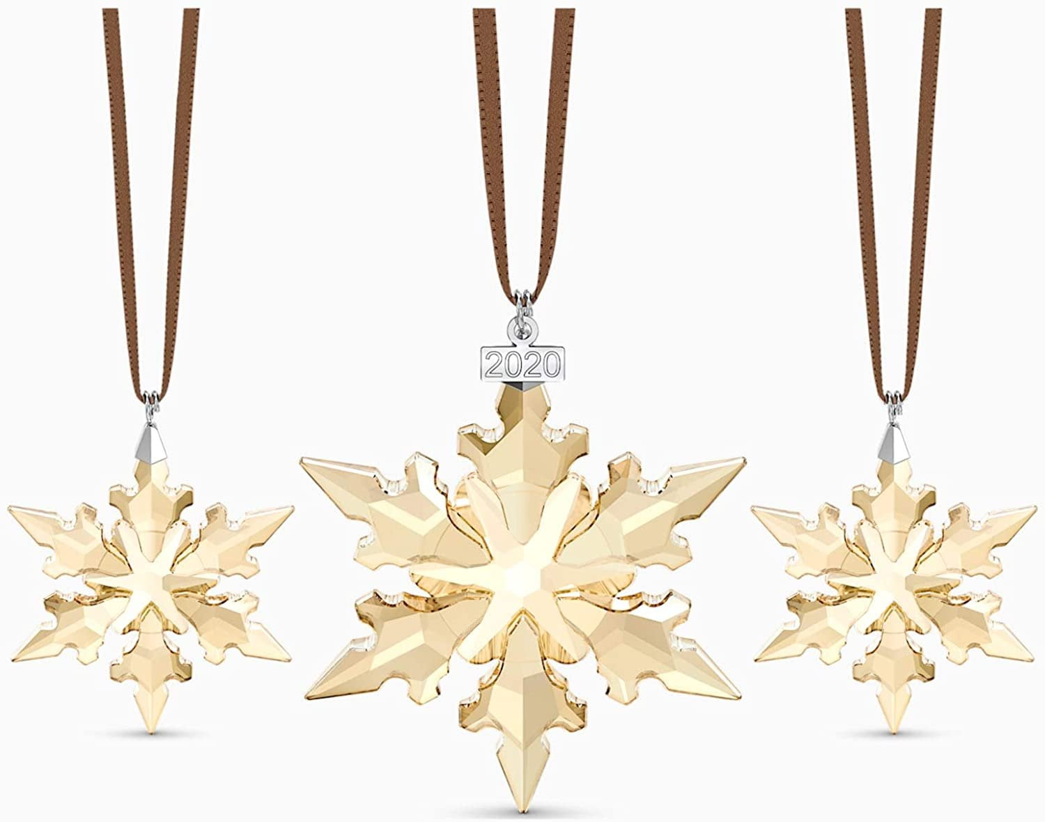 SWAROVSKI Festive Ornament Set 2020 Gold-Tone 5591360 - Walmart.com