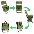 GVDV Portable Fishing Chair with Cooler & Backrest - For Camping ...