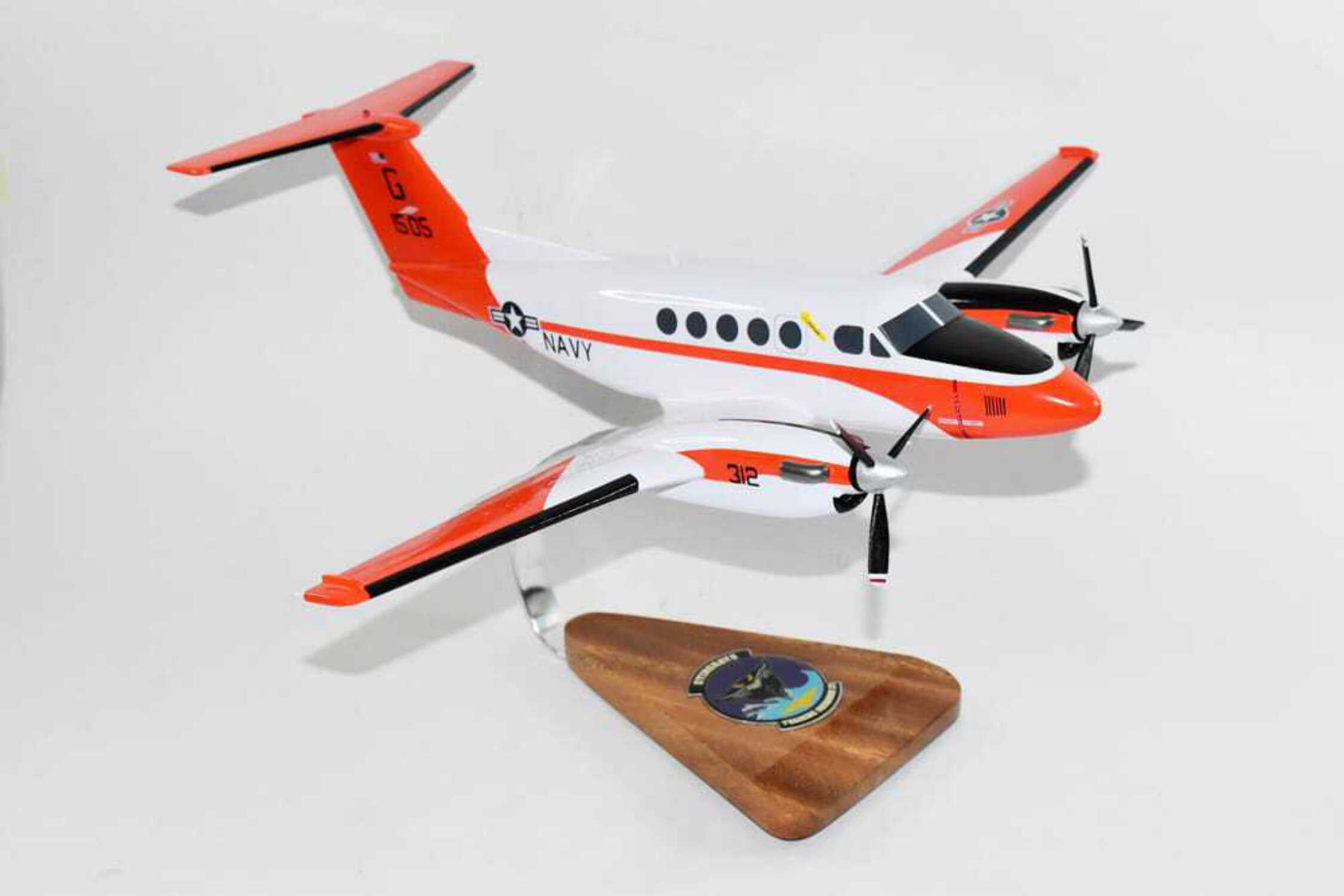 Beechcraft TC-12 Huron, VT-35 Stingrays, 1/36 Mahogany Scale Model ...