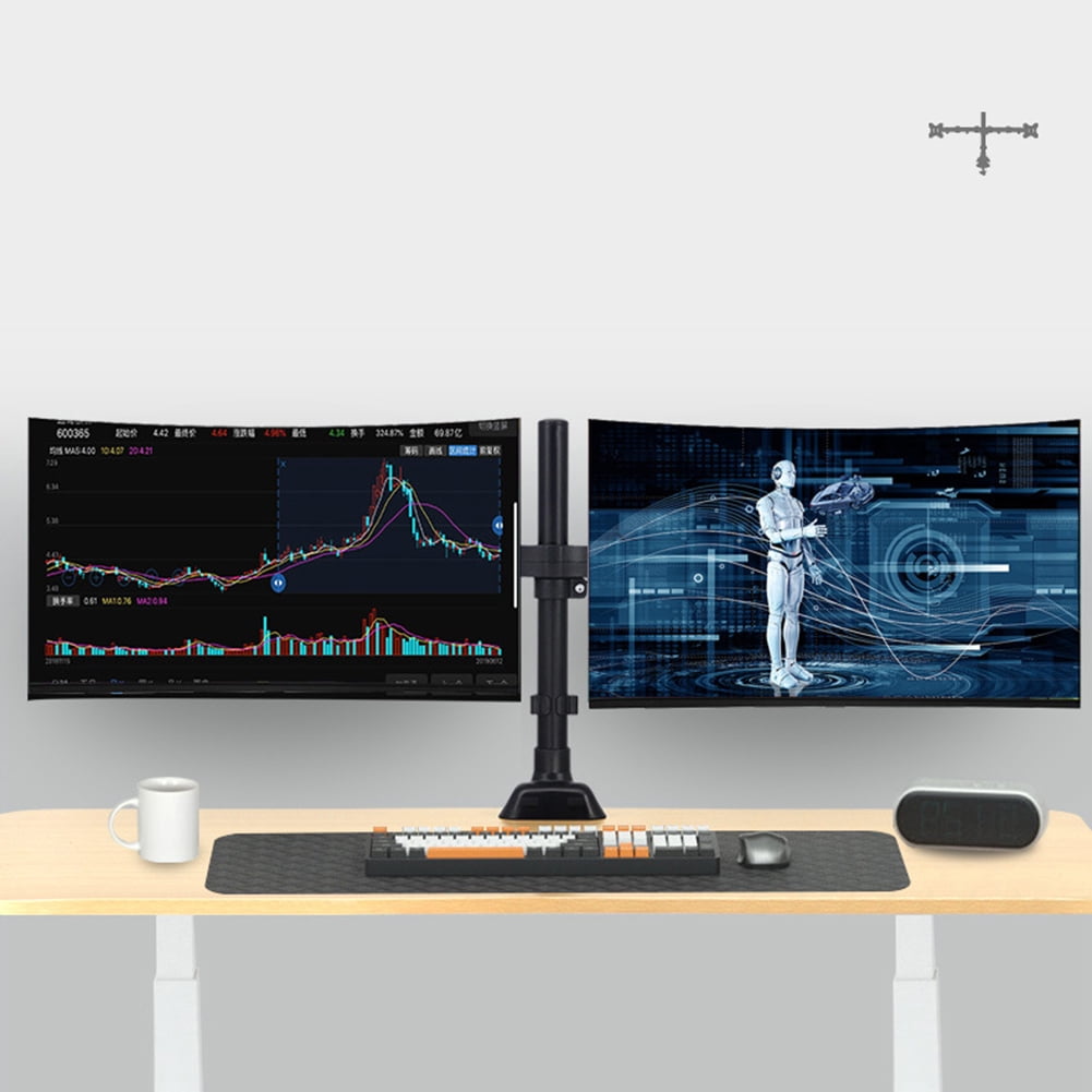 Single/Dual Monitor Stand Desk Mount Stand for 17 To 32 Inch Computer ...