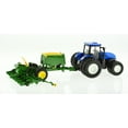 Korody 1:24 Remote Control Big Farm Tractor Toy, 8-Wheel Blue Diecast ...