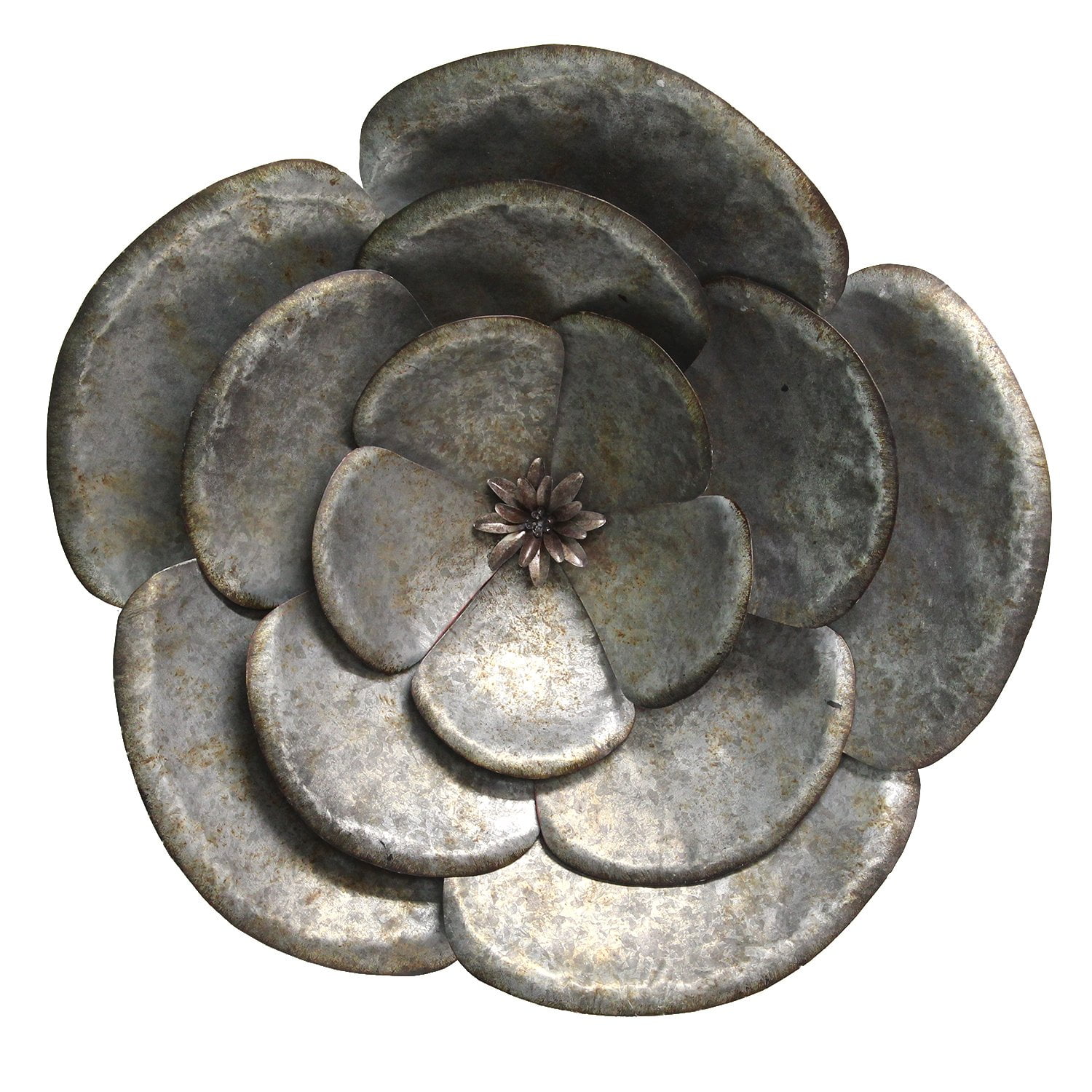 Stratton Home Decor Galvanized Flower Wall Decor - Walmart.com