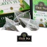 Itrix Ceylon Green Tea - Brew as Hot Tea or Iced Tea - Individual Pyramid-Style Tea Sachets - 25 ...