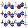 24 Patriotic Hanging Ball, 4th of July Plastic Balls, Independence Day ...